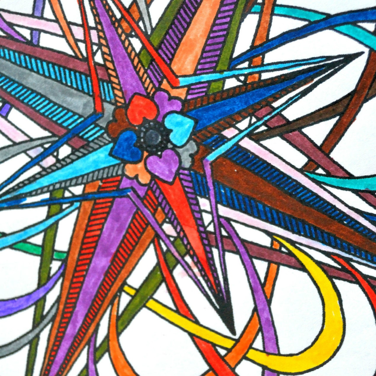 Right Direction - Compass Mandala Coloring Page - Instant Download PDF ...