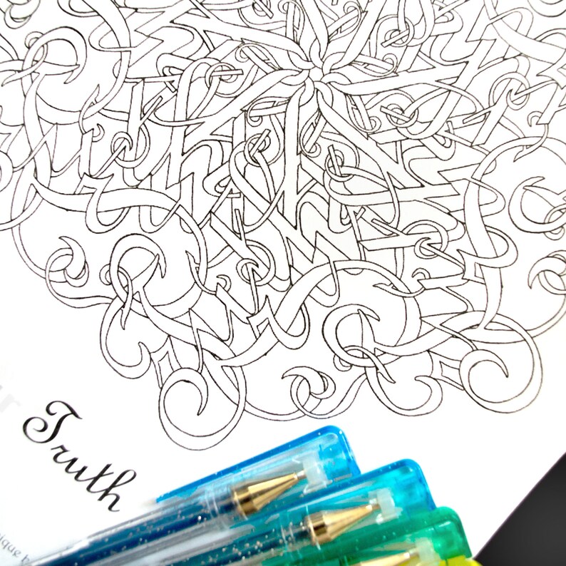 Speak Your Truth - Modern Calligraphy / Lettering / Typography Mandala ...