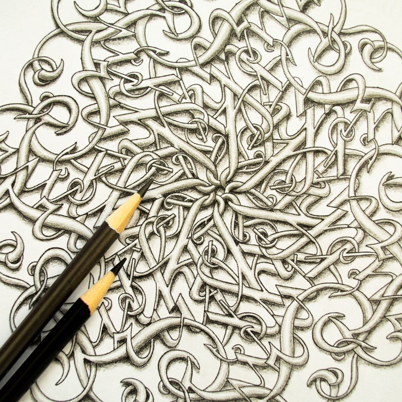 Speak Your Truth - Modern Calligraphy / Lettering / Typography Mandala ...