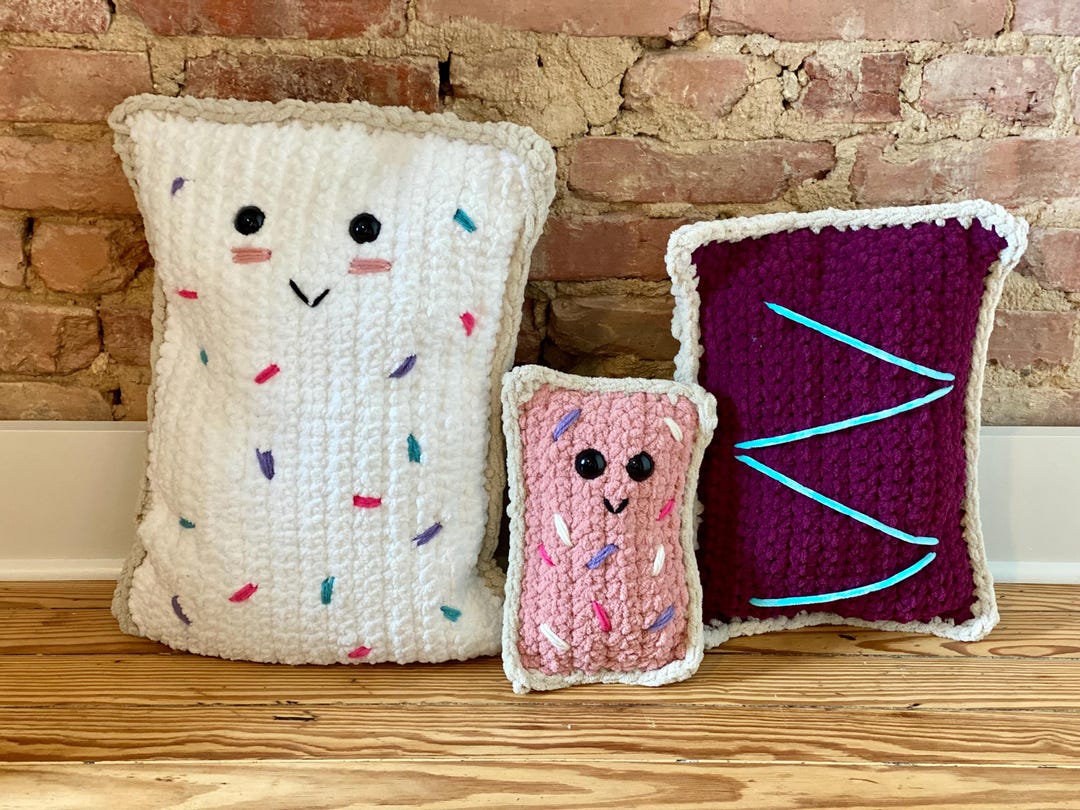 Toaster Pastry Crochet Pattern, Crochet Pillow Pattern, Crochet Pop ...