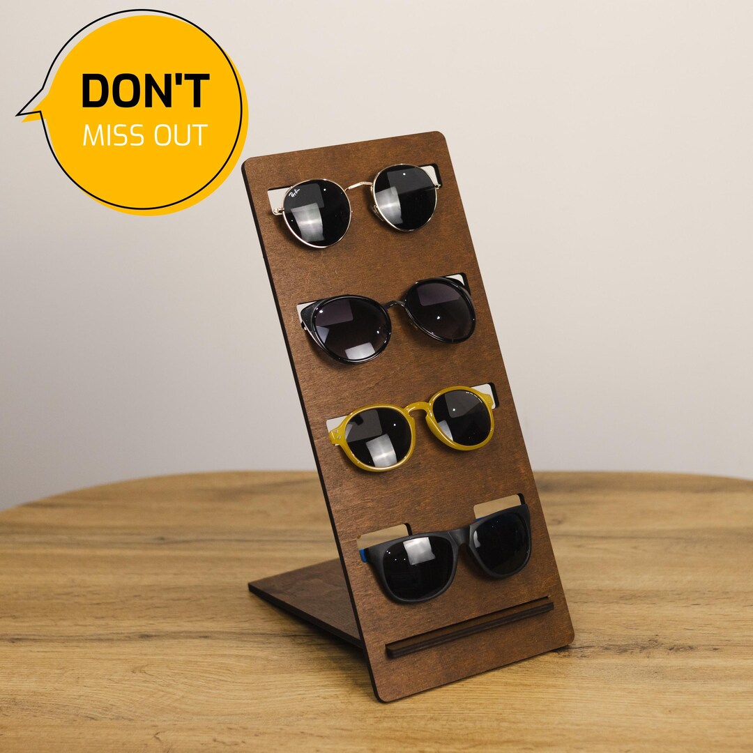 Sunglasses Stand, Wood Glasses Holder, Eyeglasses Stand, Sunglass ...