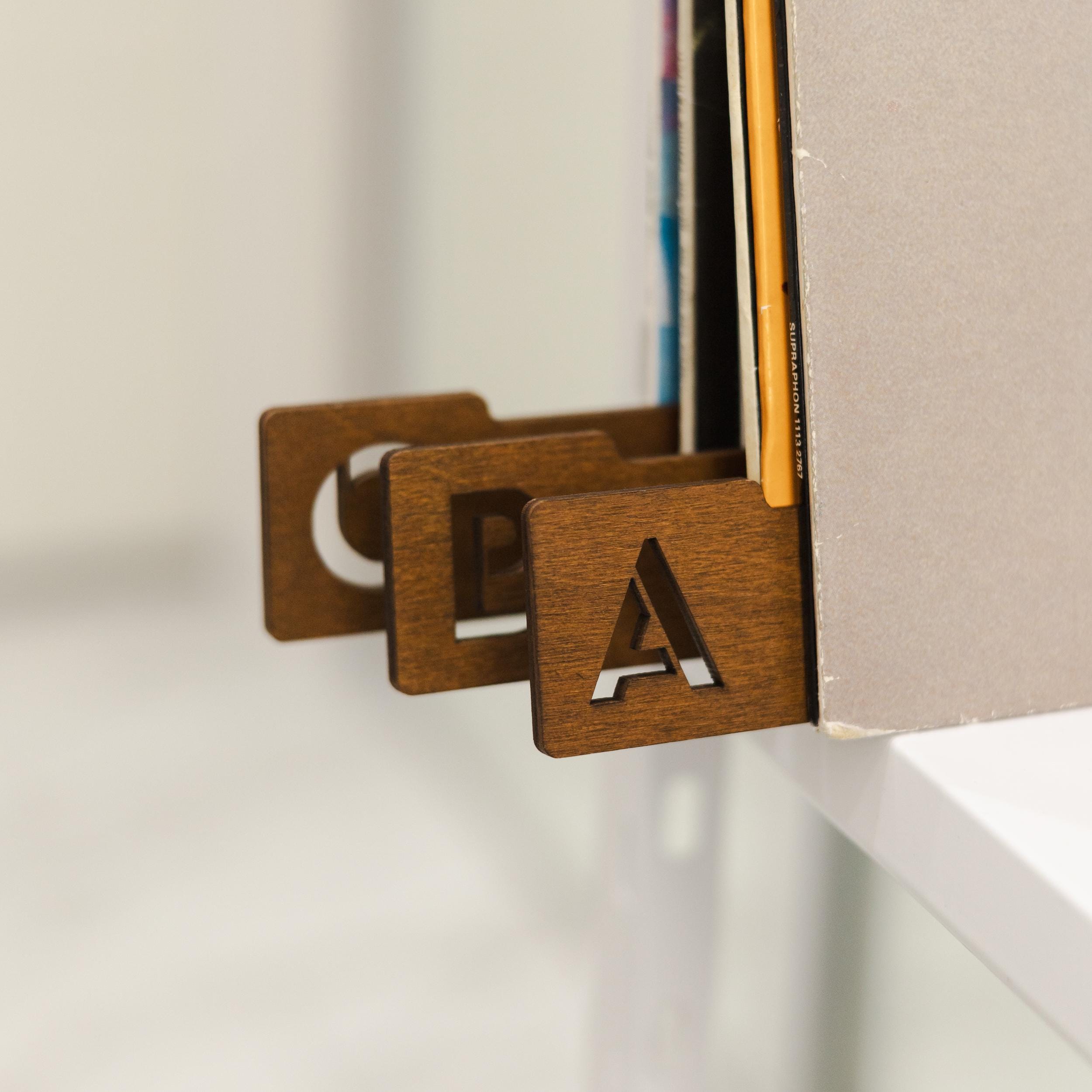 CD Dividers A-z, Wood Vinyl Record Divider, Compact Disc Storage, Vinyl ...