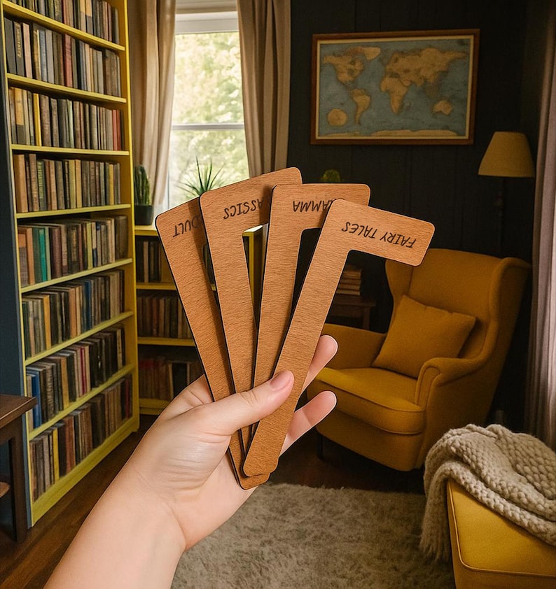 Book Genre Dividers, Book Shelf Dividers,home Library Dividers ...