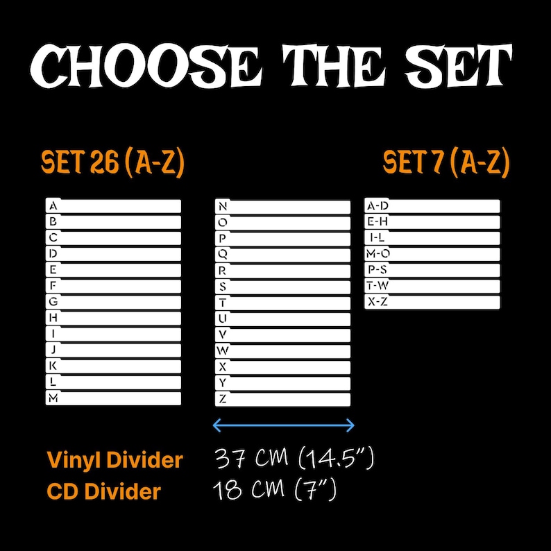 CD Dividers A-z, Wood Vinyl Record Divider, Compact Disc Storage, Vinyl ...