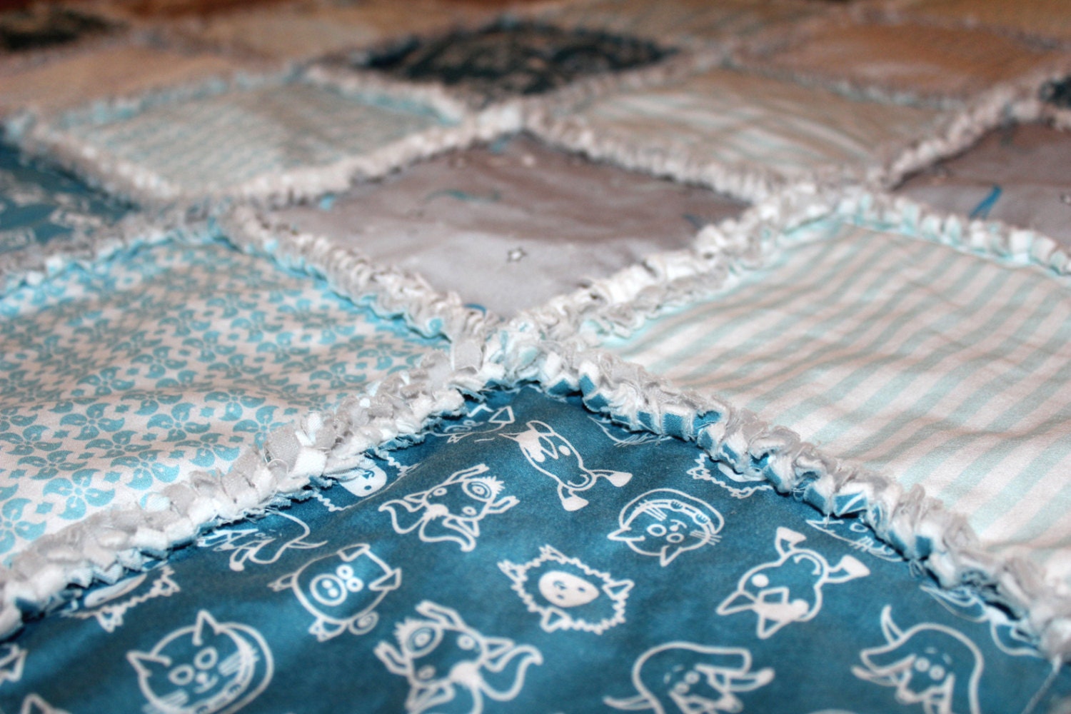 Rag Quilt Kit Baby Boy Modern Organic Baby Blanket Kit Rag | Etsy