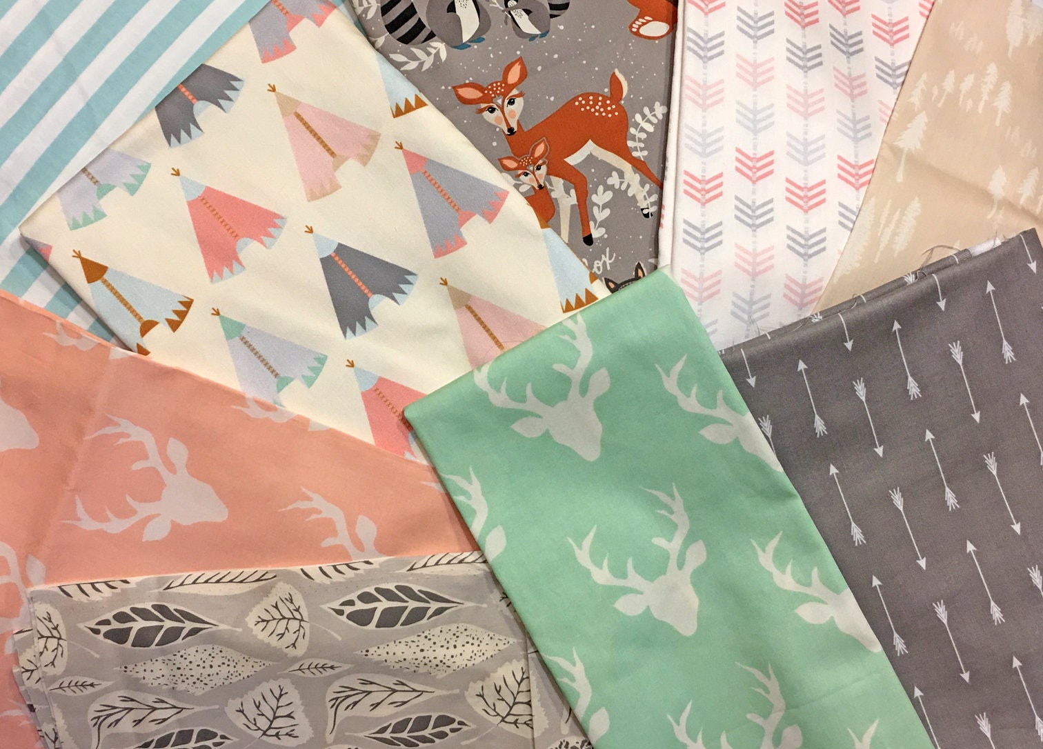 Organic Arrow Fabric Baby Girl Fabric Arrows Quills Pink | Etsy