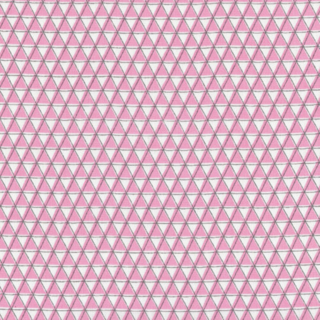 Organic Fabric, Pink and Black, Triangle Fabric, Cotton, Monsterz ...