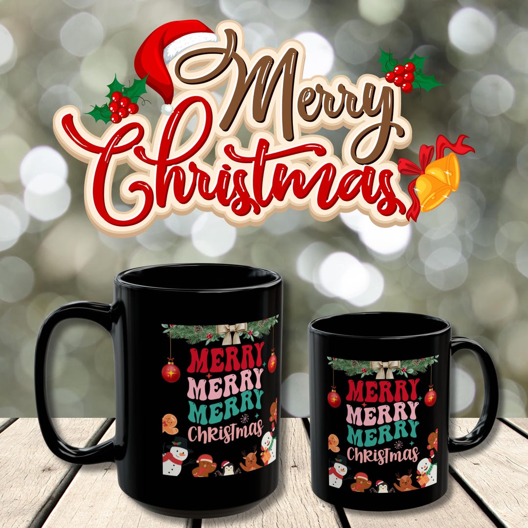 Christmas Mugs Merry Christmas Mug Christmas Tree Mug Holiday Mug ...