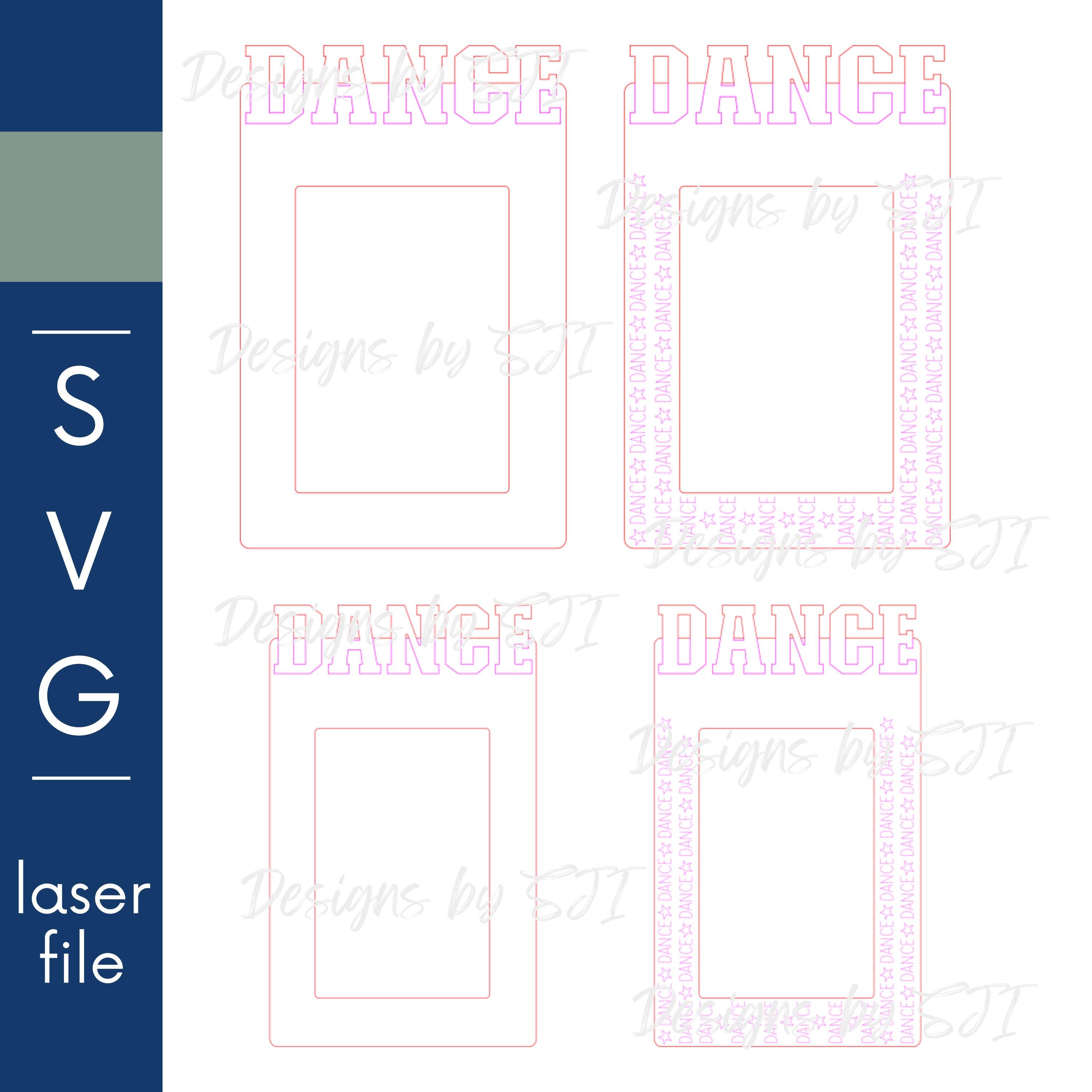 Dance Photo Fridge Magnet Frame SVG, Laser Cut File (digital Download ...