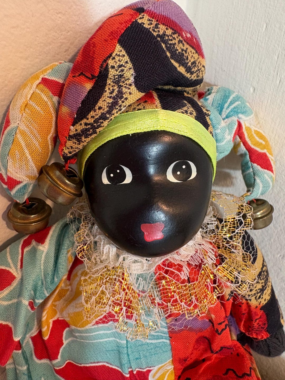 Vintage Jester Doll With Black Face and Cloth Body. Perfect Collectible ...