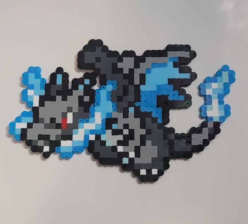 Mega Charizard X Perler - Etsy
