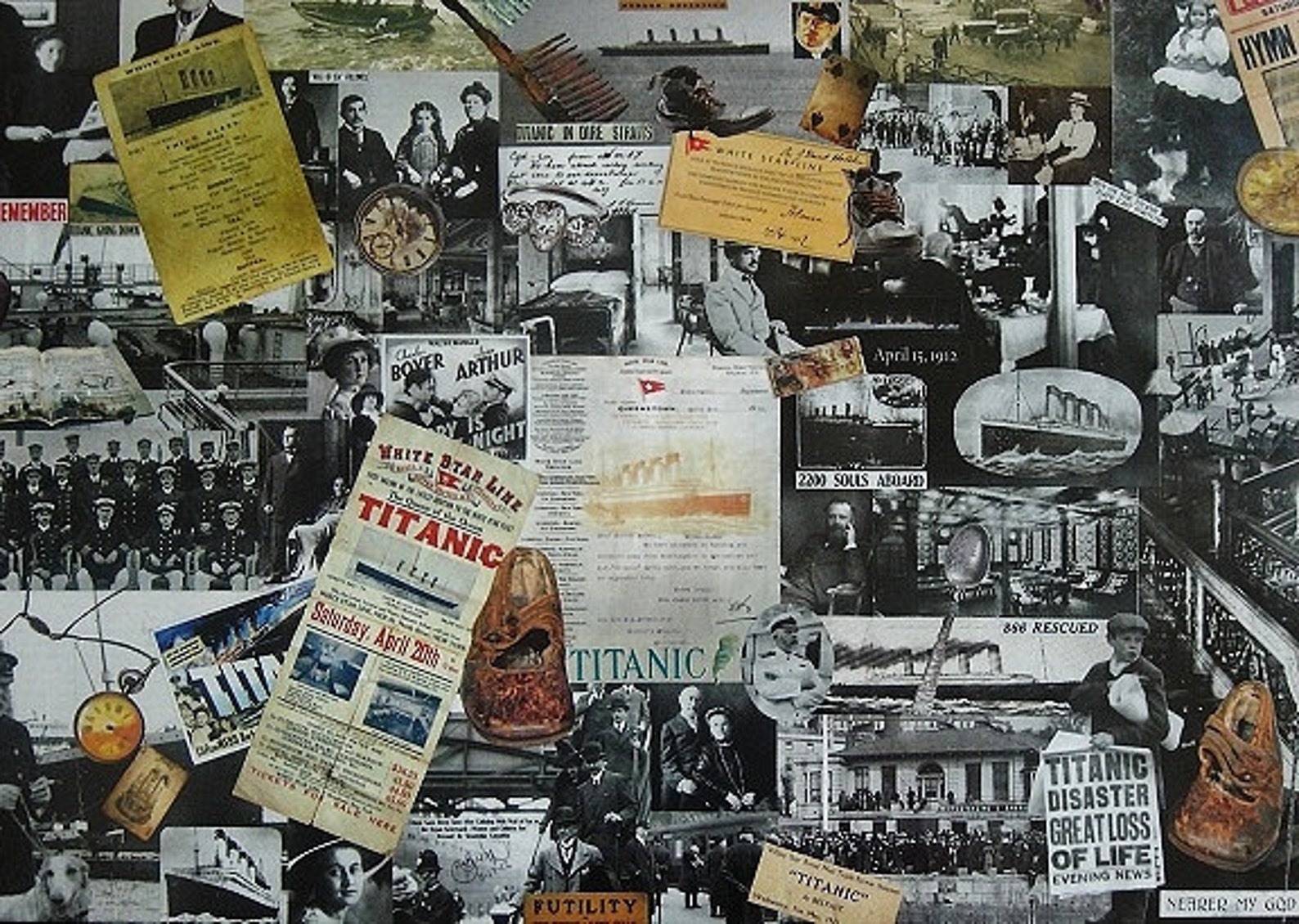 Titanic Collage original Artwork by the Foxman | Etsy