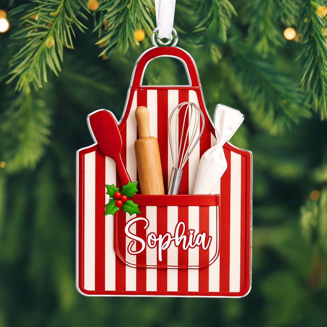 Custom Baker Apron 2D Flat Ornament: Baker Christmas Keepsake - Etsy