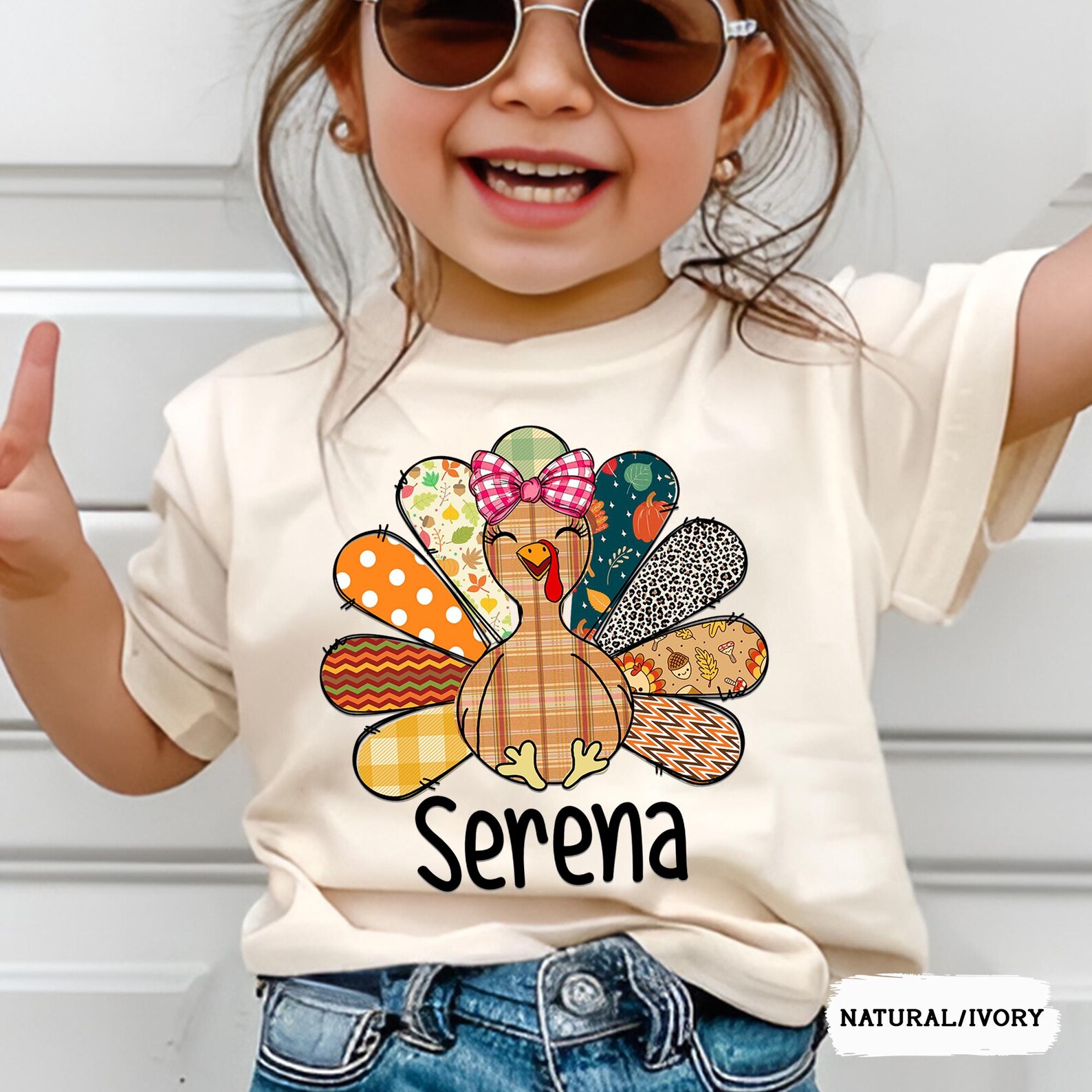 Kids Thanksgiving Custom Shirt, Cute Turkey Shirt, Fall Kids Shirt ...