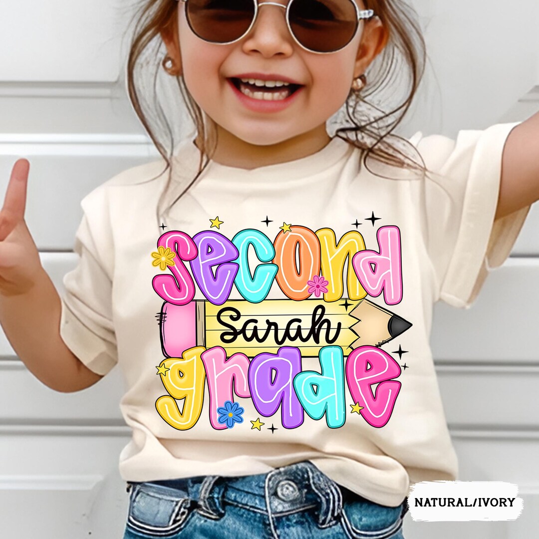 Personalized Back to School Shirt Kids, 2nd Grade Toddler Tee, Cute ...