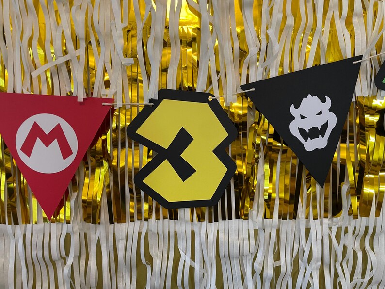 Super Mario Milestone Birthday Age Banner - Personalized Super Mario ...