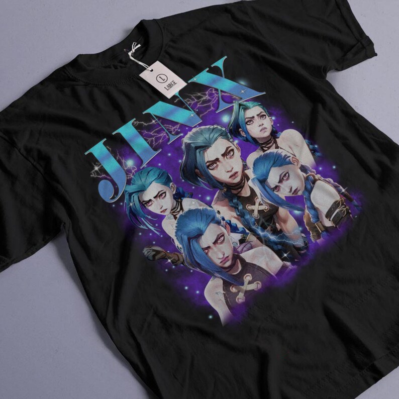 Jinx Arcane Bootleg Shirt Png File Vintage Streetwear League of Legends ...