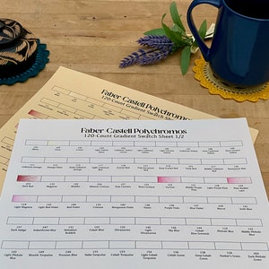 Faber-castell Polychromos 120-count Gradient Swatch Chart - Etsy