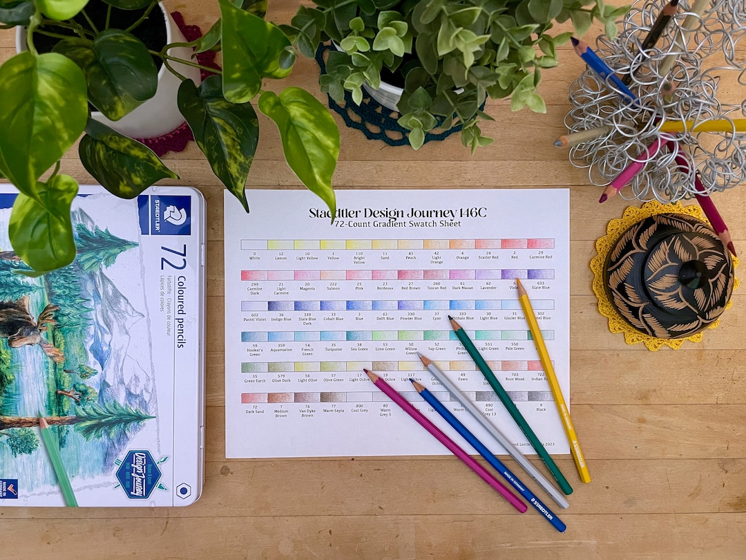 Staedtler Design Journey 146C 72-count Gradient Swatch Sheet - Etsy