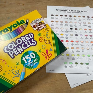 Printable Swatch Chart for Crayola Colors of the World 150-count ...