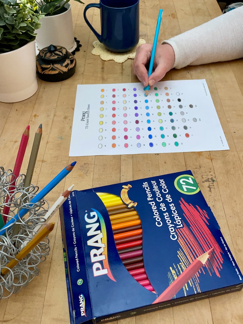 Prang Color Pencil 72-count Swatch Sheet - Etsy