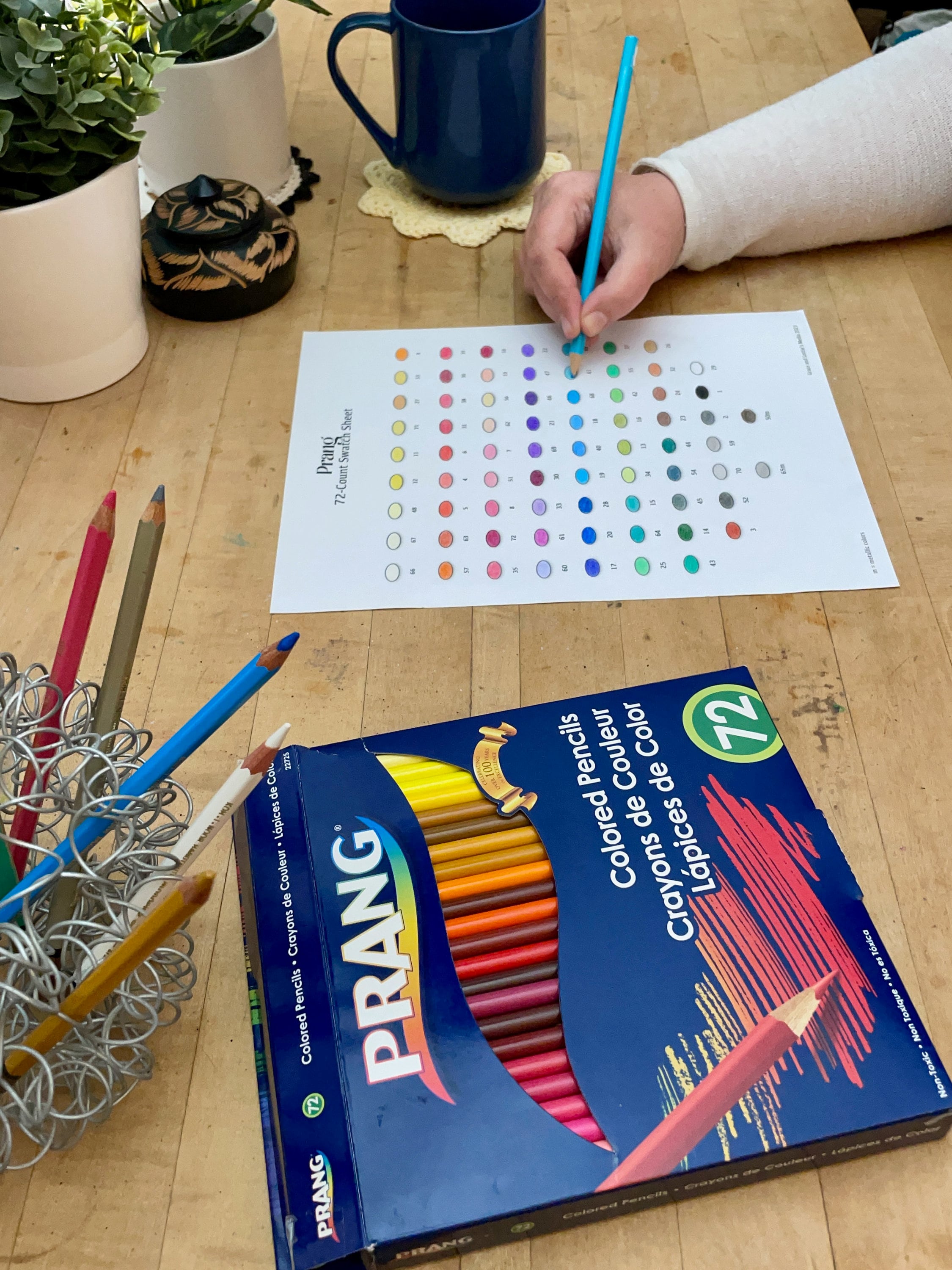 Prang Color Pencil 72-count Swatch Sheet - Etsy