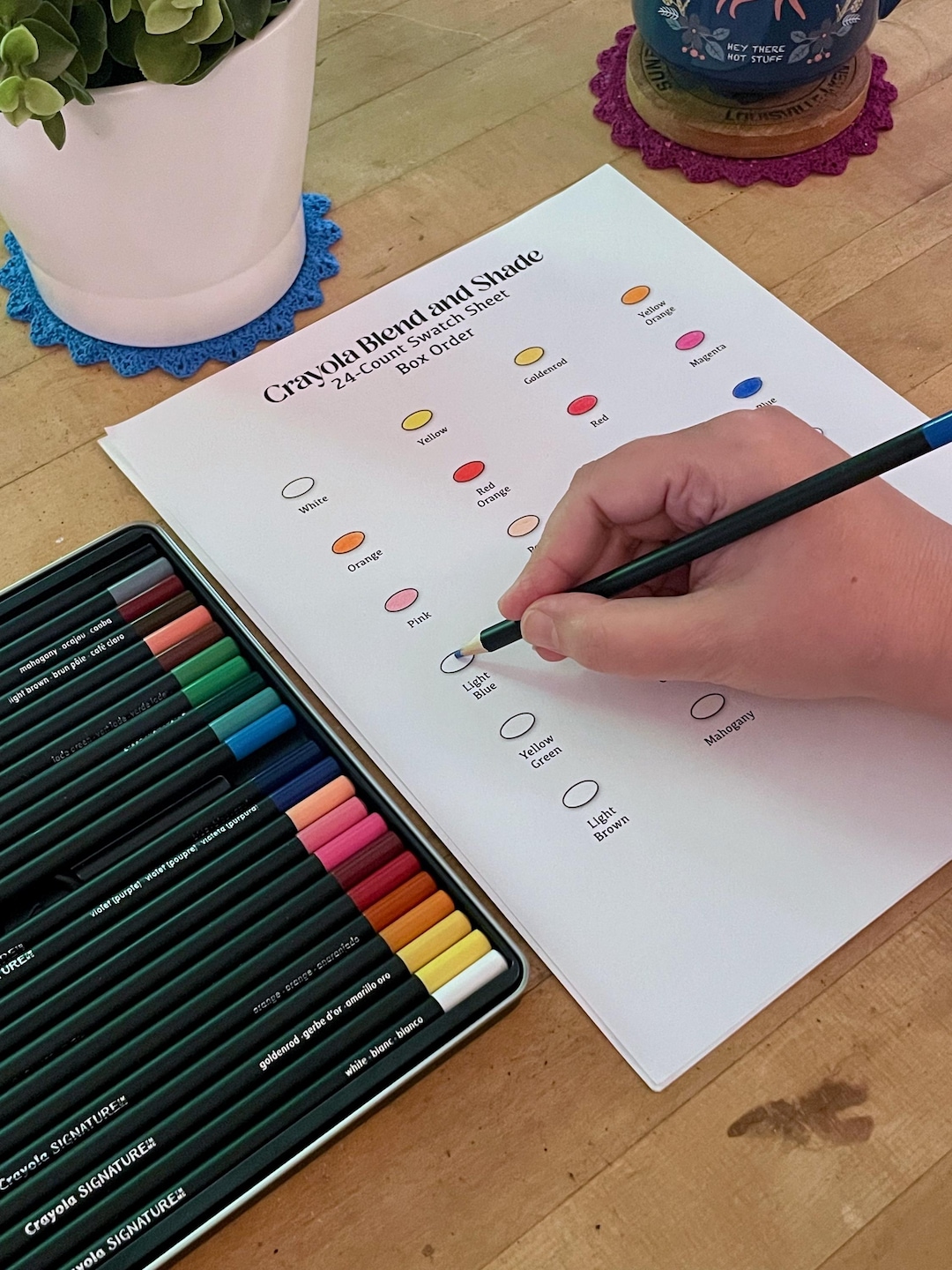 Crayola Blend and Shade 24-count Swatch Sheet - Etsy