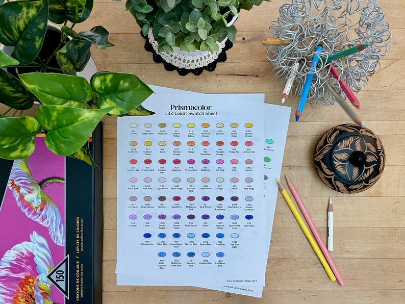 Prismacolor 132-count Swatch Sheet - Etsy