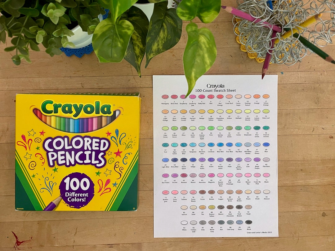 Crayola 100-count Swatch Sheet (2021 Order) - Etsy