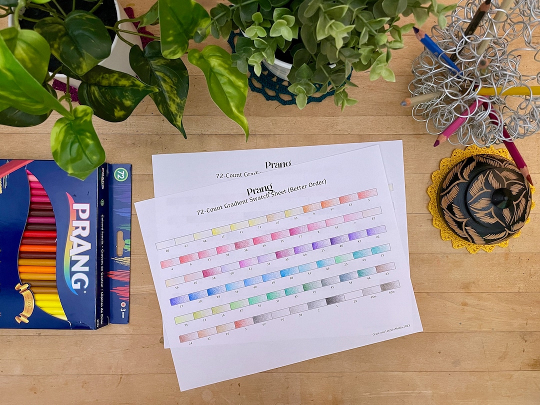 Prang Colored Pencil 72-count Gradient Swatch Sheet - Etsy