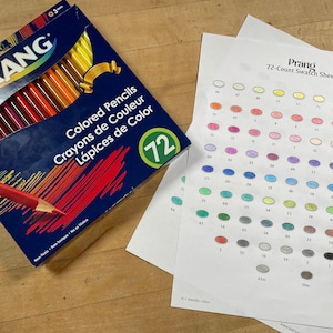 Prang Color Pencil 72-count Swatch Sheet - Etsy