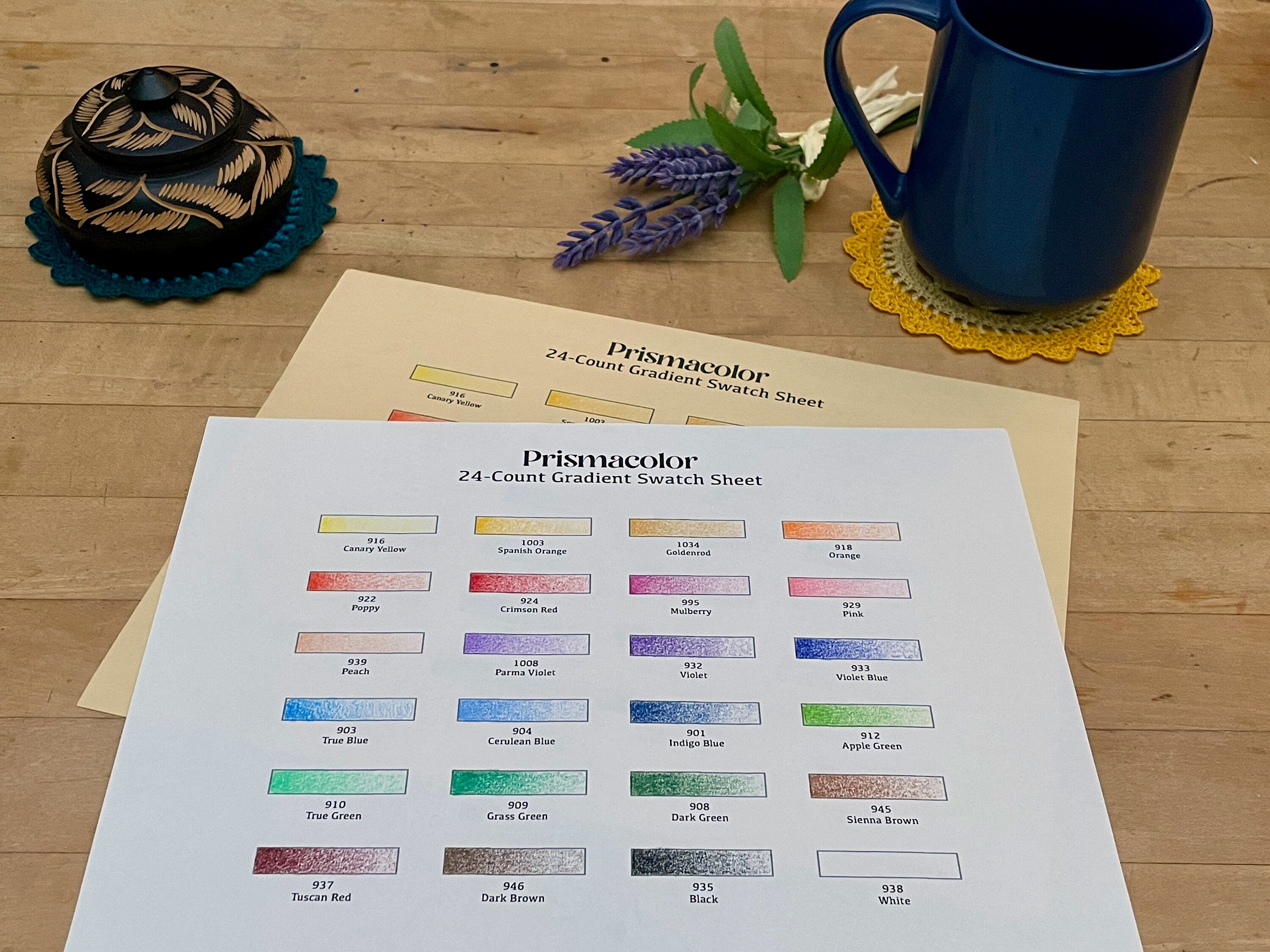 Prismacolor 24-count Gradient Swatch Sheet - Etsy