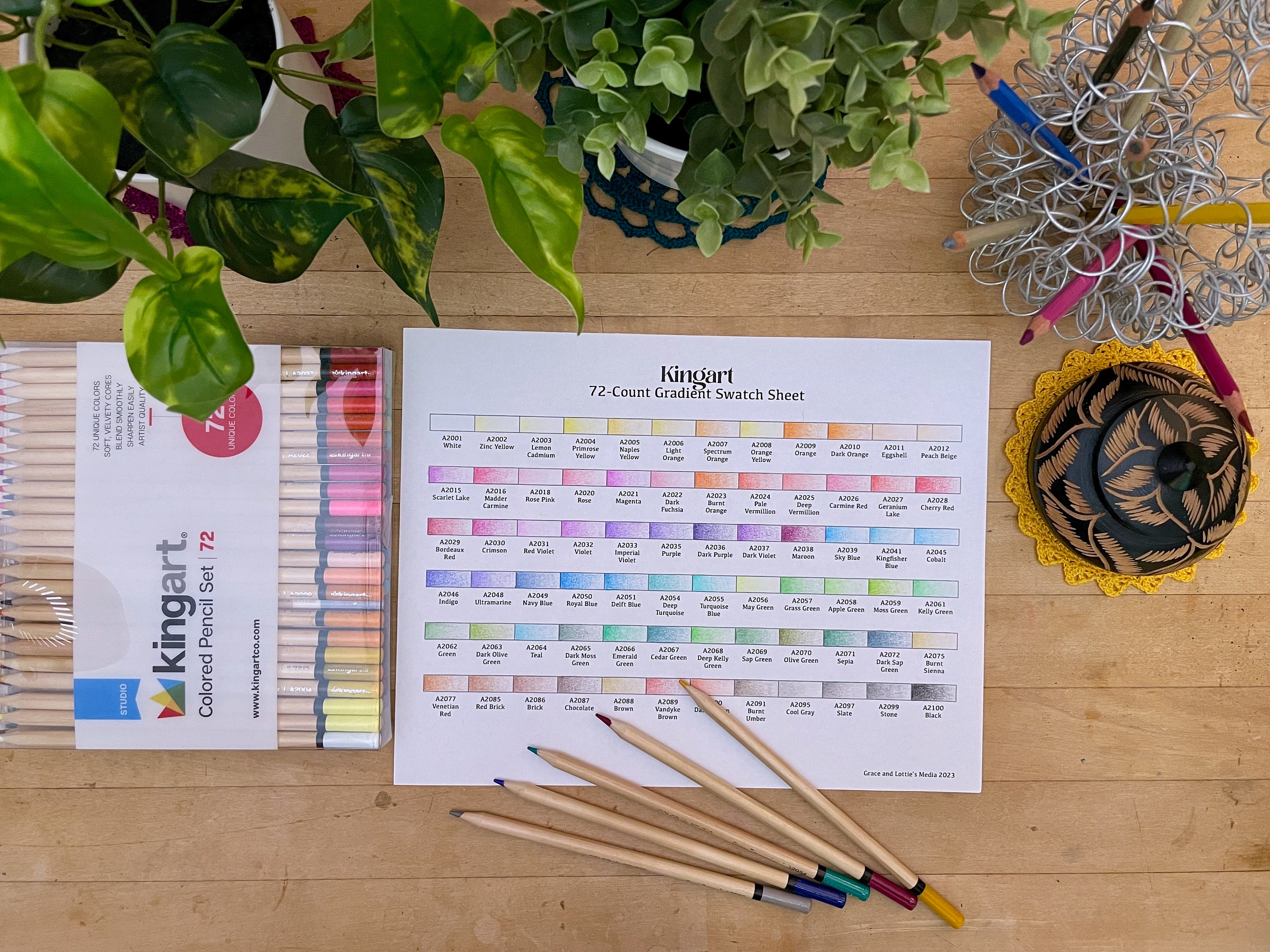 Kingart 72-count Pencil Gradient Swatch Sheet - Etsy