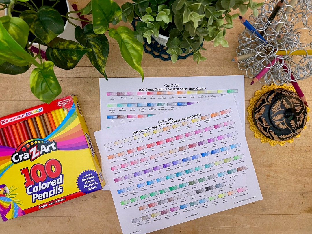 Cra-z-art 100-count Gradient Swatch Sheets - Etsy