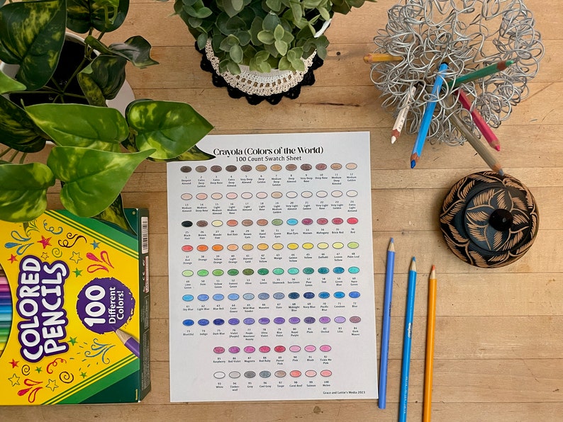 Crayola Colors of the World 100-count Swatch Sheet - Etsy
