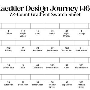 Staedtler Design Journey 146C 72-count Gradient Swatch Sheet - Etsy