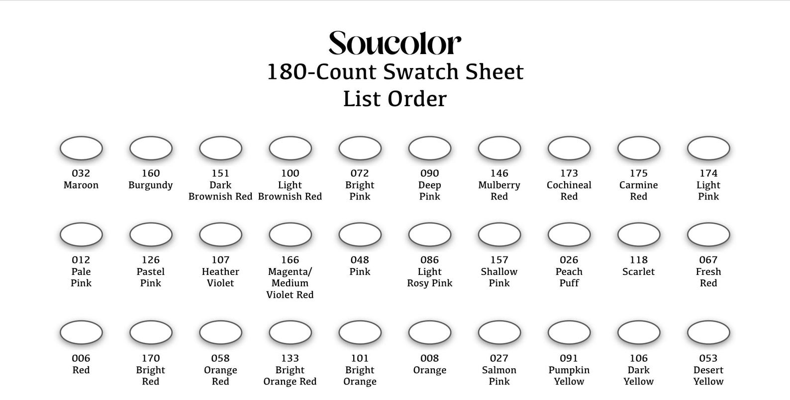 Soucolor 180 Swatch Chart Set (digital Download) - Etsy