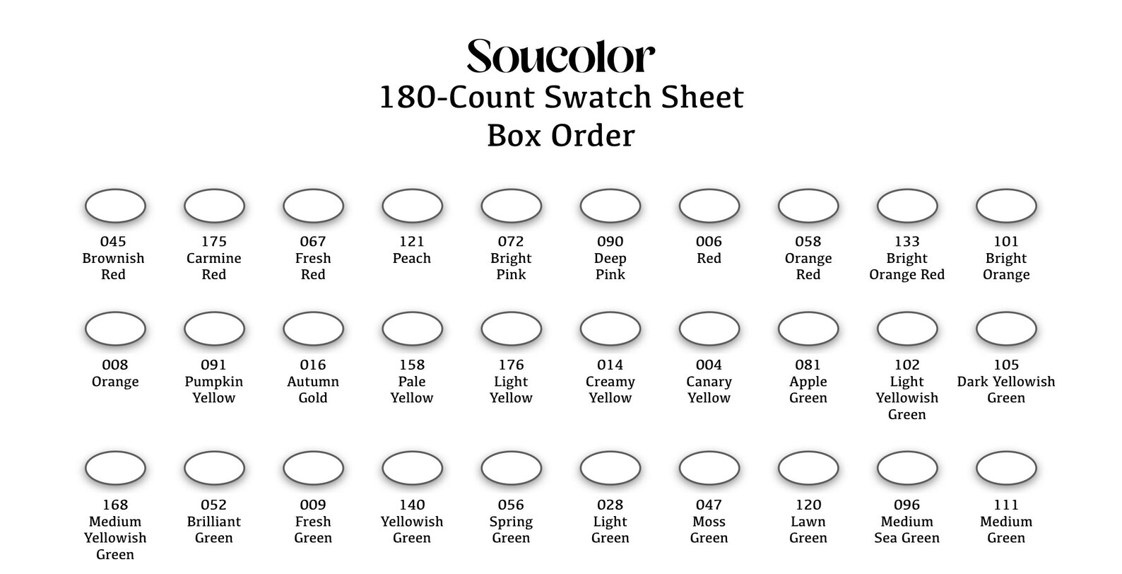 Soucolor 180 Swatch Chart Set (digital Download) - Etsy