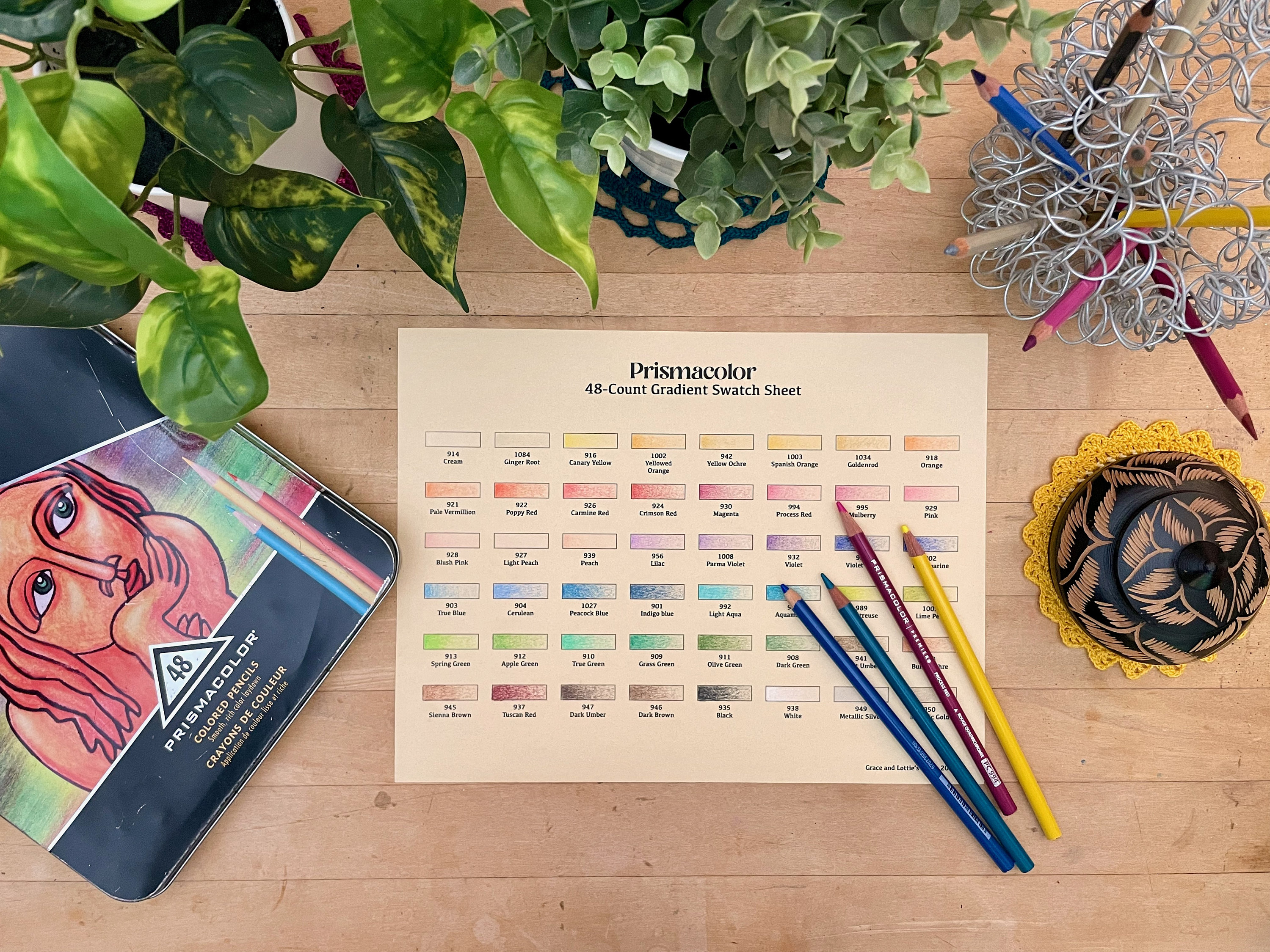 Prismacolor 48-count Gradient Swatch Sheet - Etsy