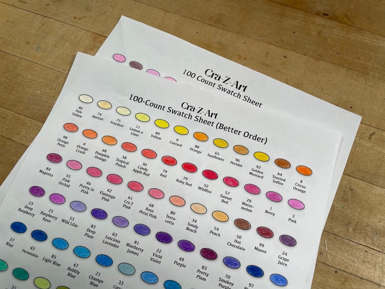 Cra-z-art 100-count Swatch Sheets - Etsy
