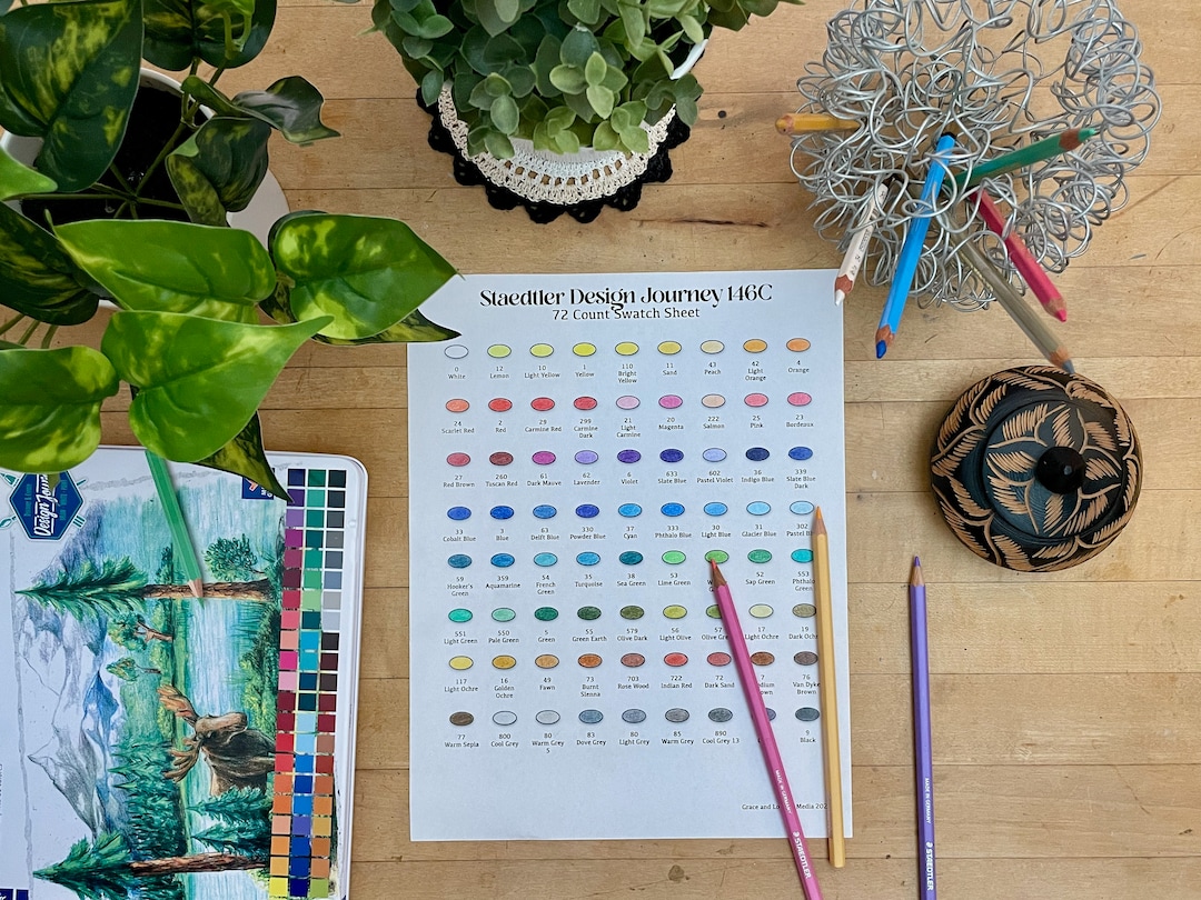 Staedtler Design Journey 146C 72-count Swatch Sheet - Etsy