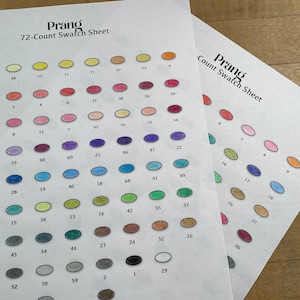 Prang Color Pencil 72-count Swatch Sheet - Etsy