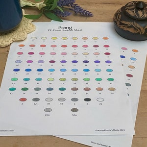 Prang Color Pencil 72-count Swatch Sheet - Etsy