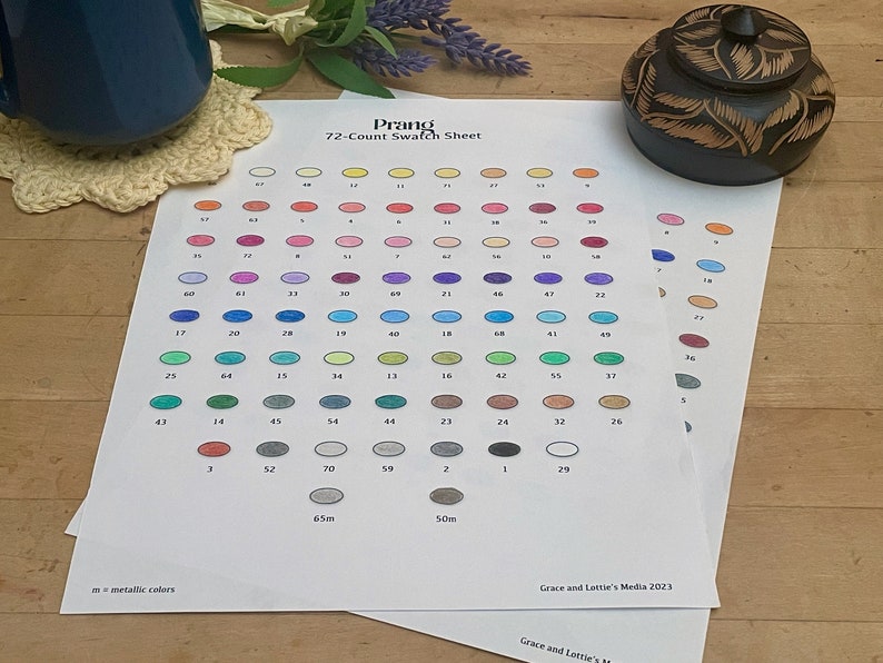 Prang Color Pencil 72-count Swatch Sheet - Etsy