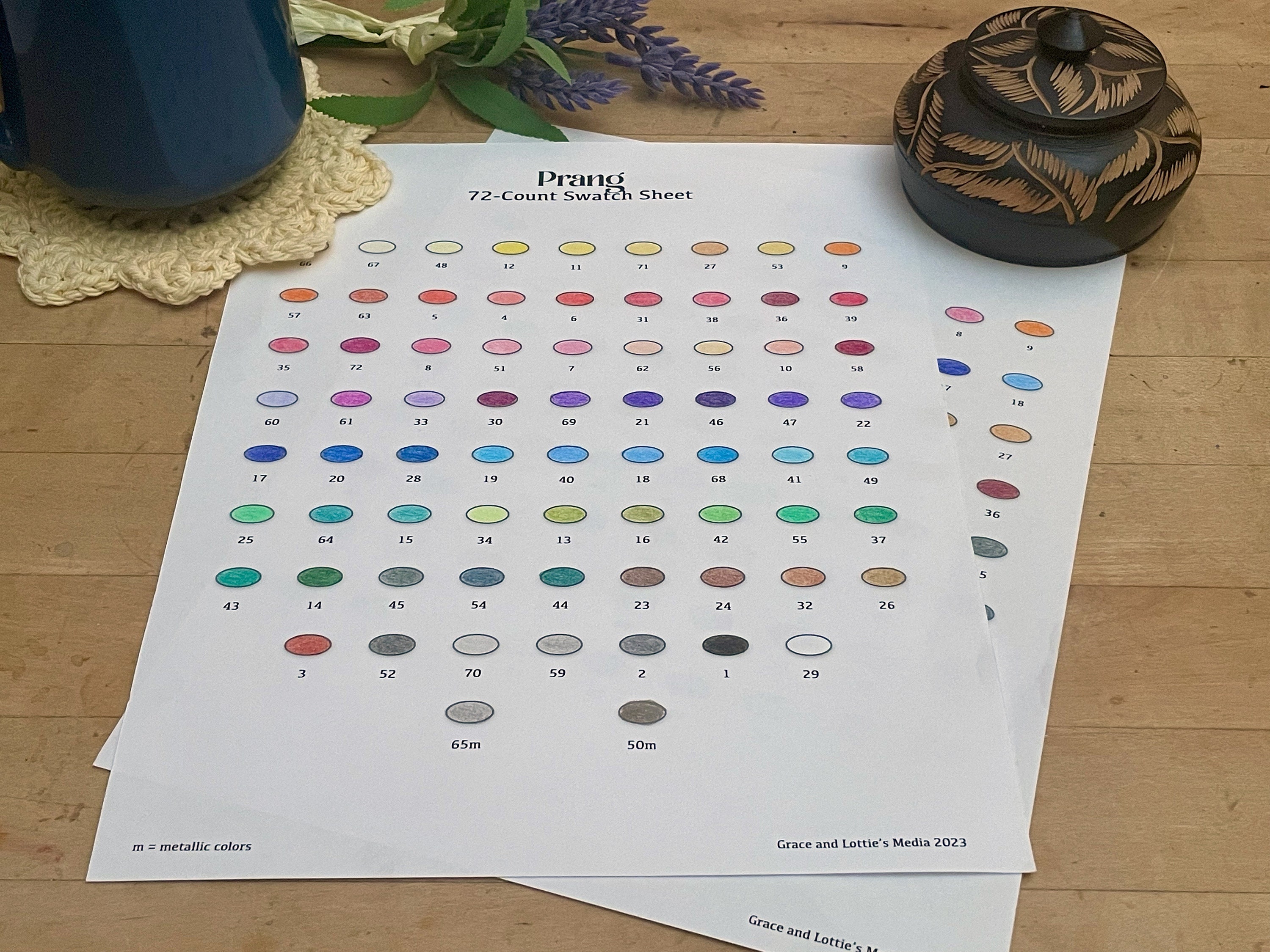 Prang Color Pencil 72-count Swatch Sheet - Etsy