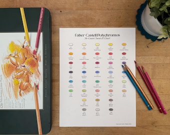 Faber-castell Polychromos 60-count Gradient Swatch Chart - Etsy