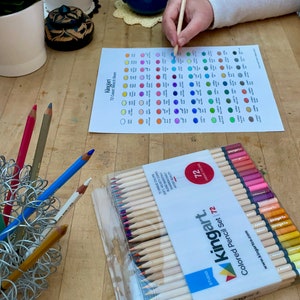 Kingart 72-count Pencil Swatch Sheet - Etsy
