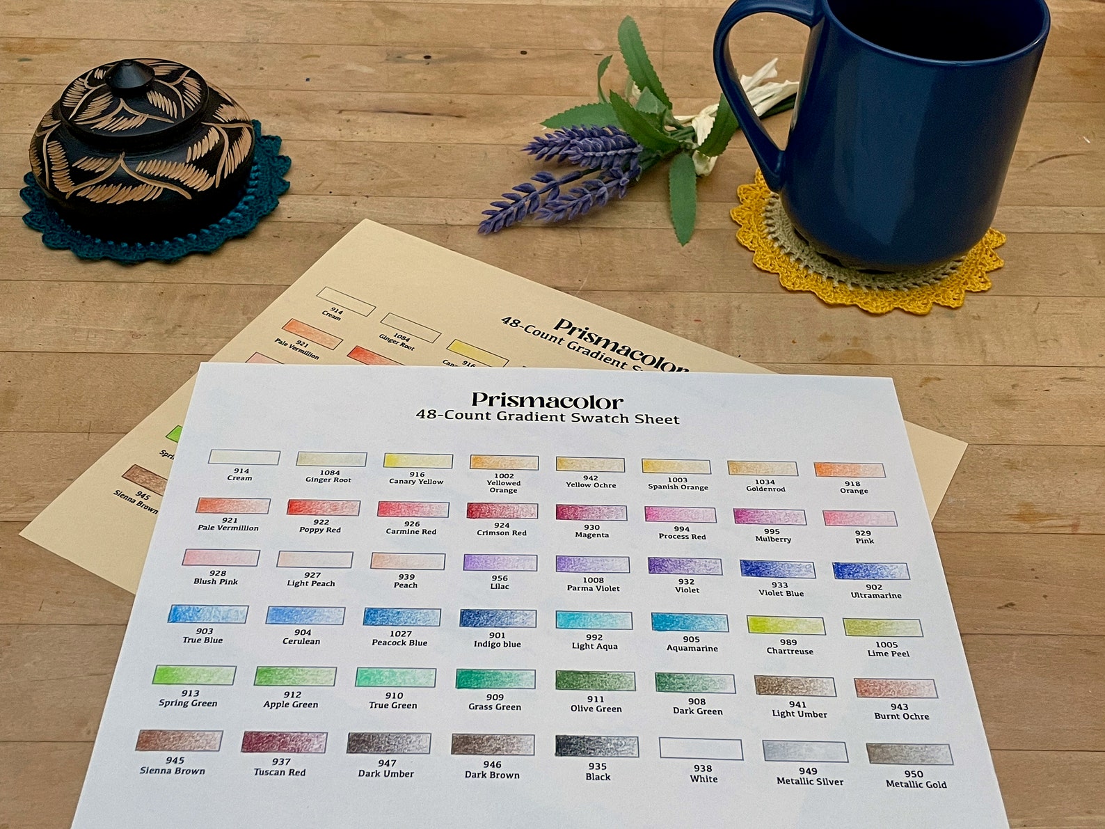Prismacolor 48-count Gradient Swatch Sheet - Etsy