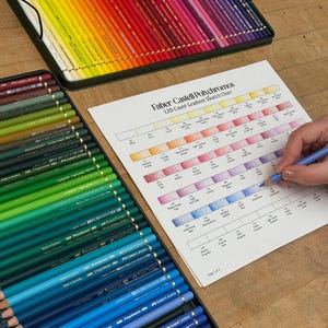 Faber-castell Polychromos 120-count Gradient Swatch Chart - Etsy