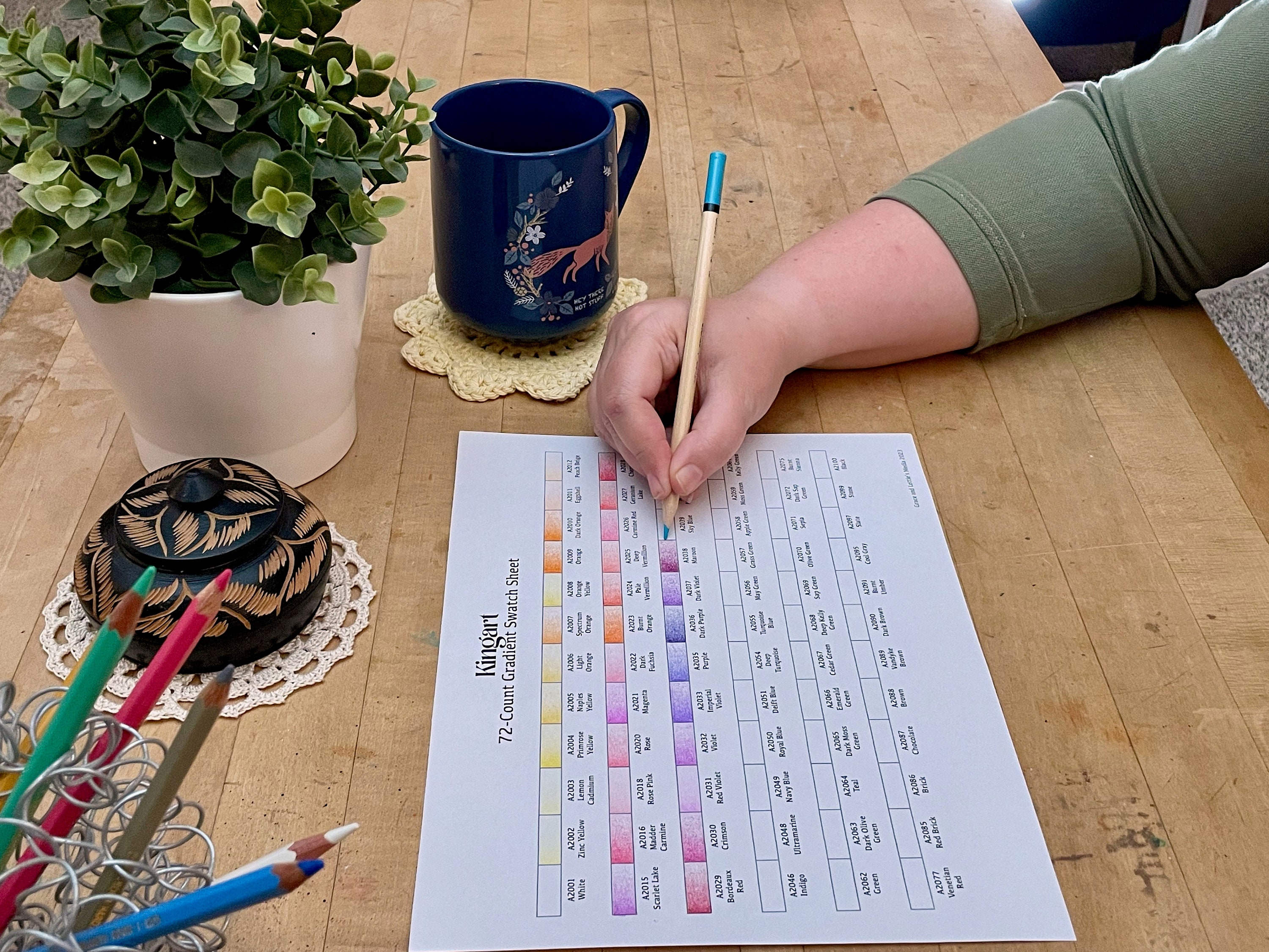 Kingart 72-count Pencil Gradient Swatch Sheet - Etsy